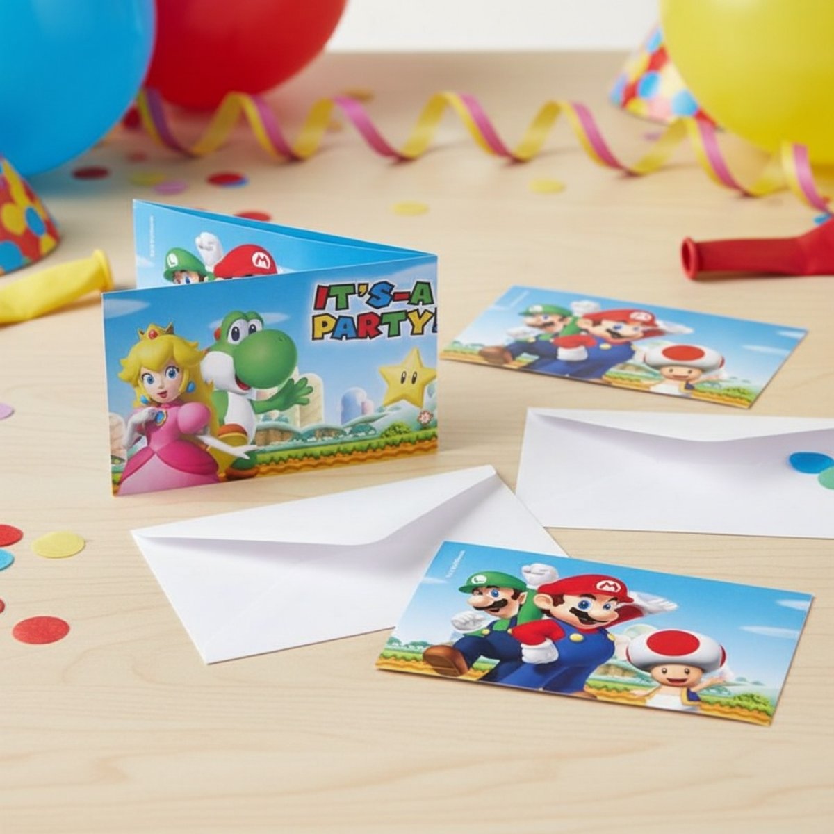 Super Mario® Invitationer | 24T Levering på pynt til enhver anledning ...