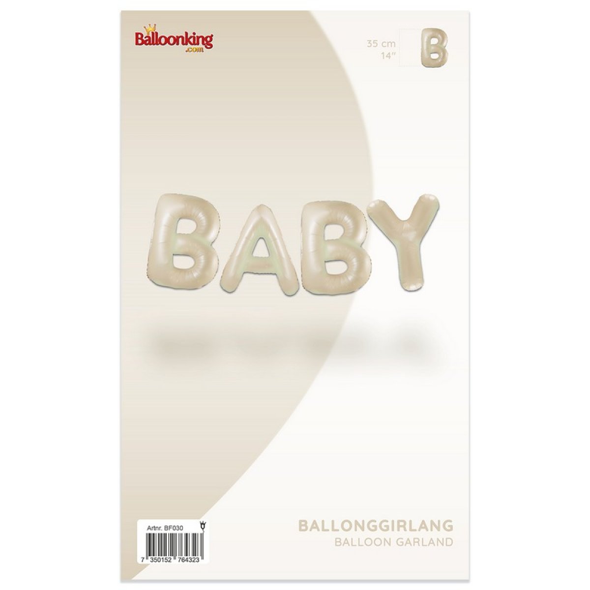 Baby Ballonguirlande Creme | 24T Levering på pynt til enhver anledning ...
