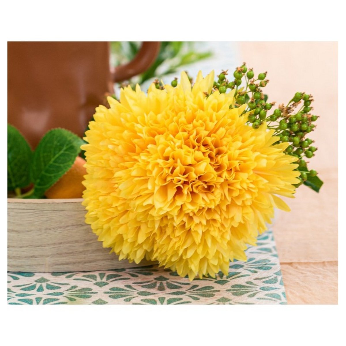 Dahlia Blomster Gul | 24T Levering på pynt til enhver anledning - Luxit.dk