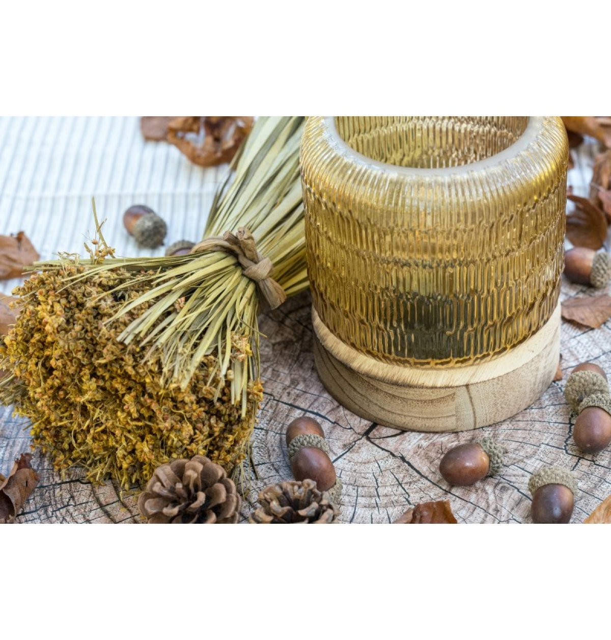 Tørret Blomst Buket Gul | 24T Levering på pynt til enhver anledning ...