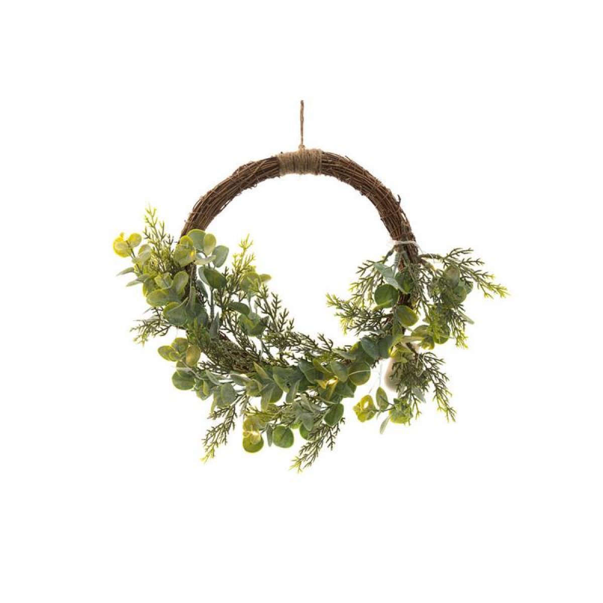 Eucalyptus Rattan Krans | 24T Levering på pynt til enhver anledning - Luxit.dk