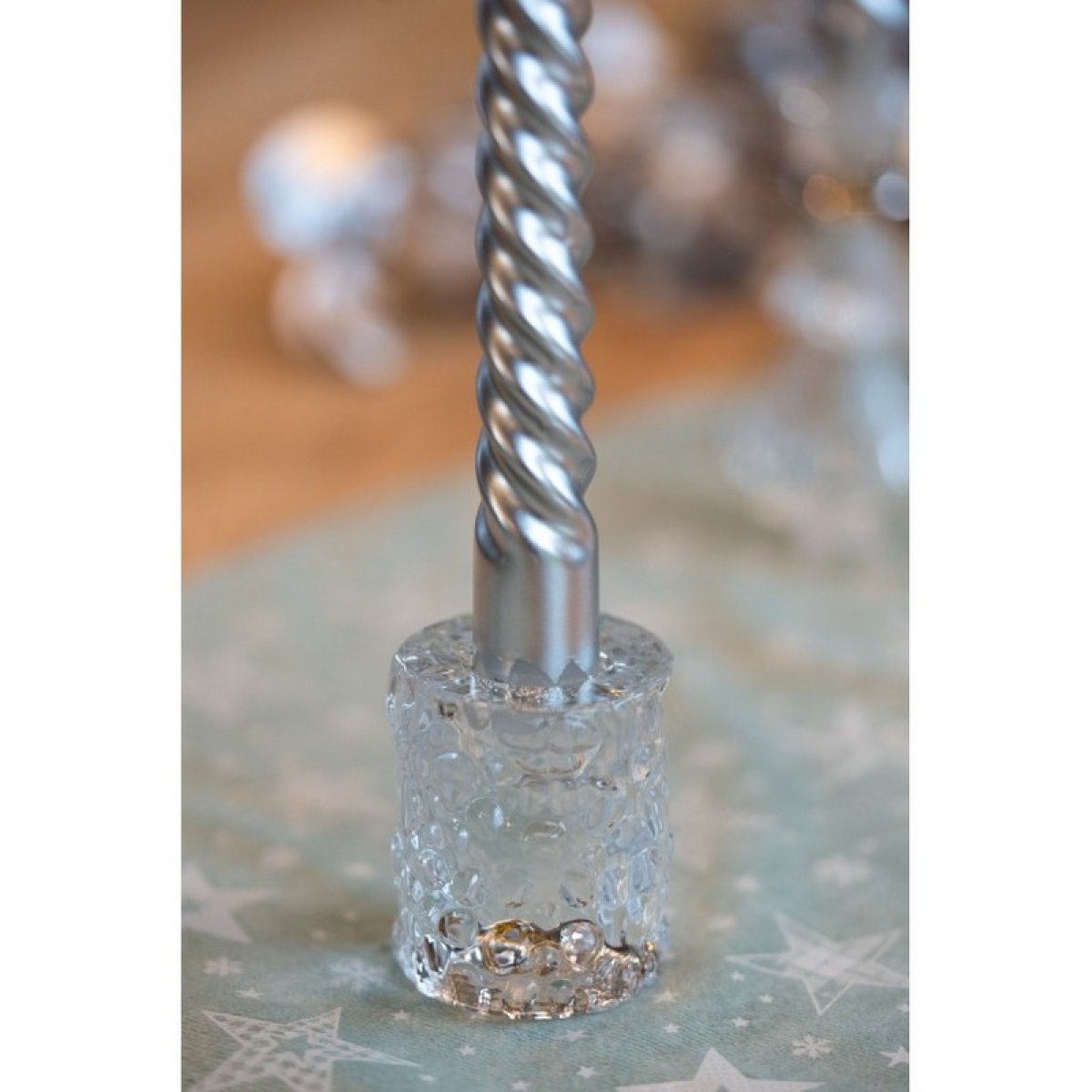 Isstruktur Glas Lysestage | 24T Levering på pynt til enhver anledning ...