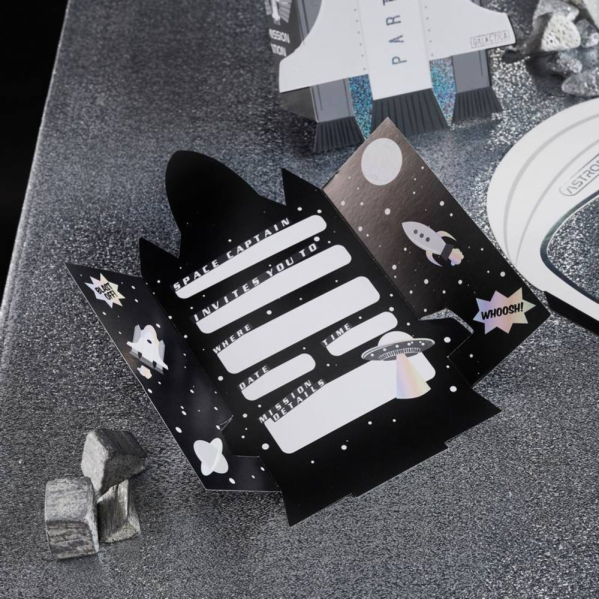 Space Party Invitationer | 24T Levering på pynt til enhver anledning ...