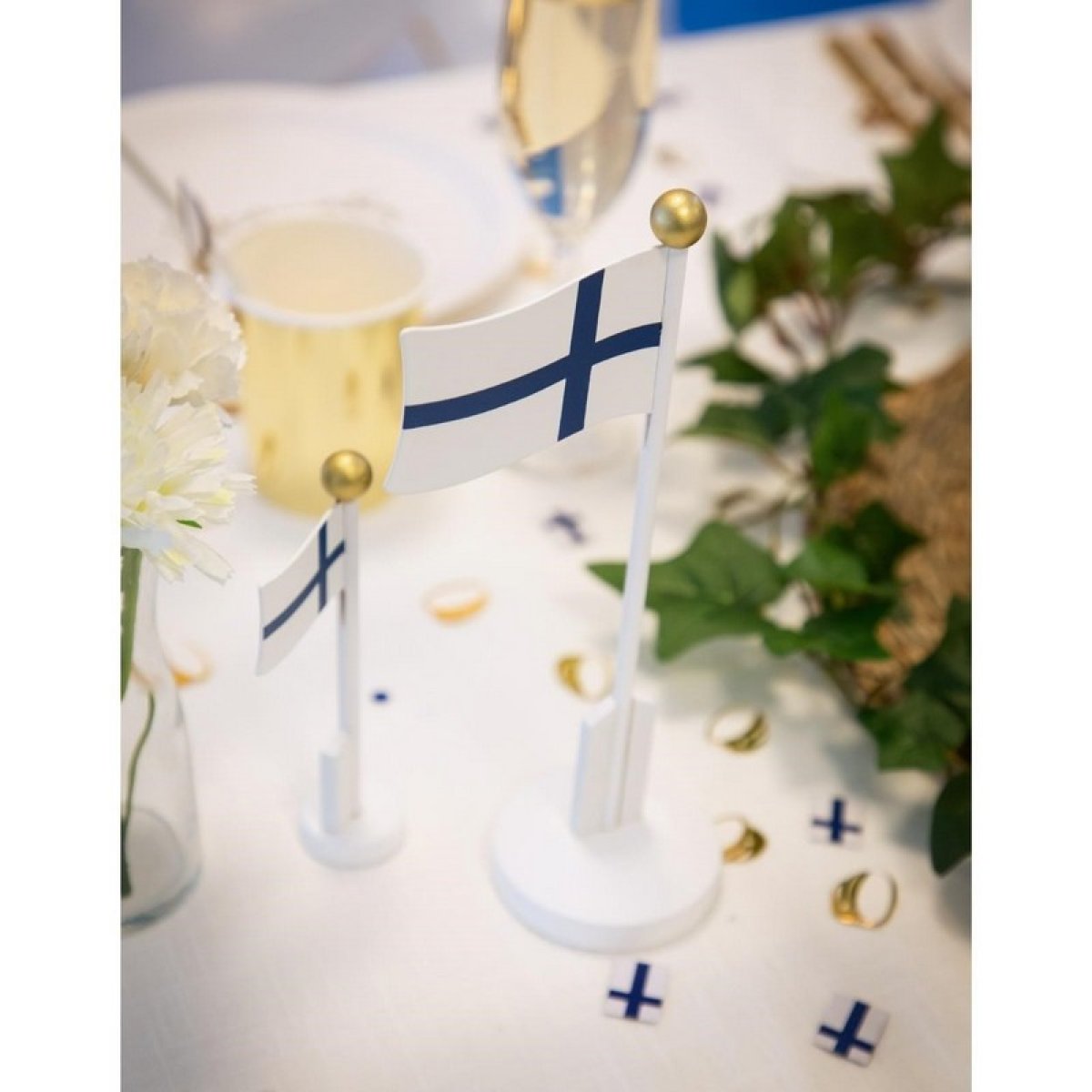 Finland Træ Bordflag | 24T Levering på pynt til enhver anledning - Luxit.dk