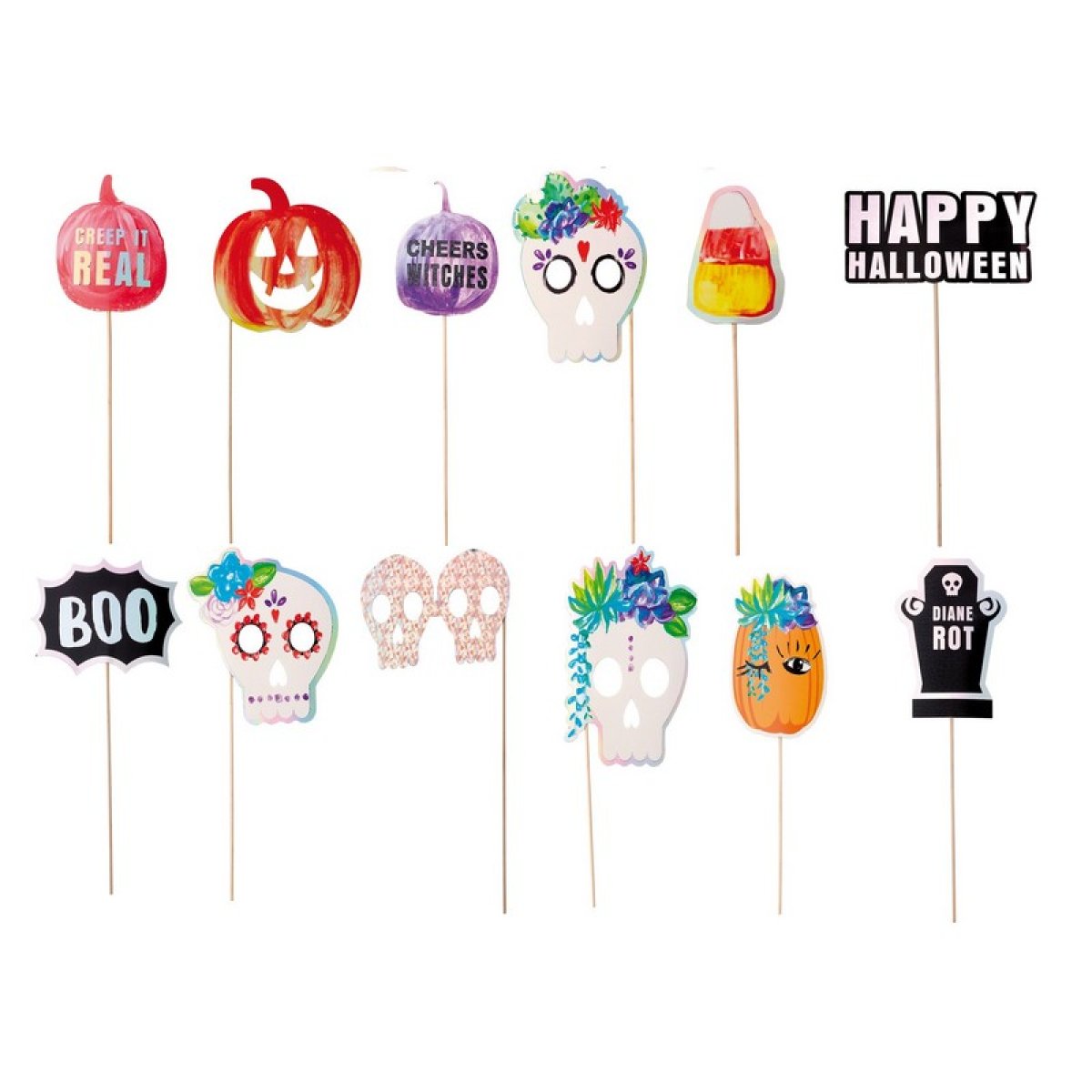Halloween Photobooth Selfie Props | 24T Levering på pynt til enhver ...