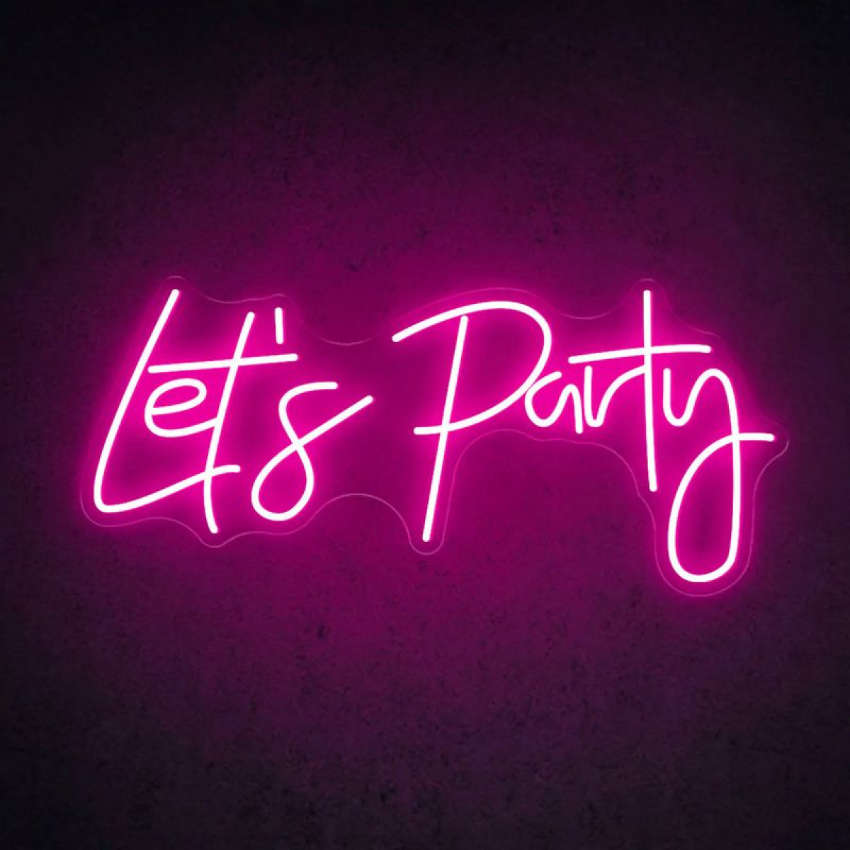Let's Party Neon LED Skilt | 24T Levering på pynt til enhver anledning ...