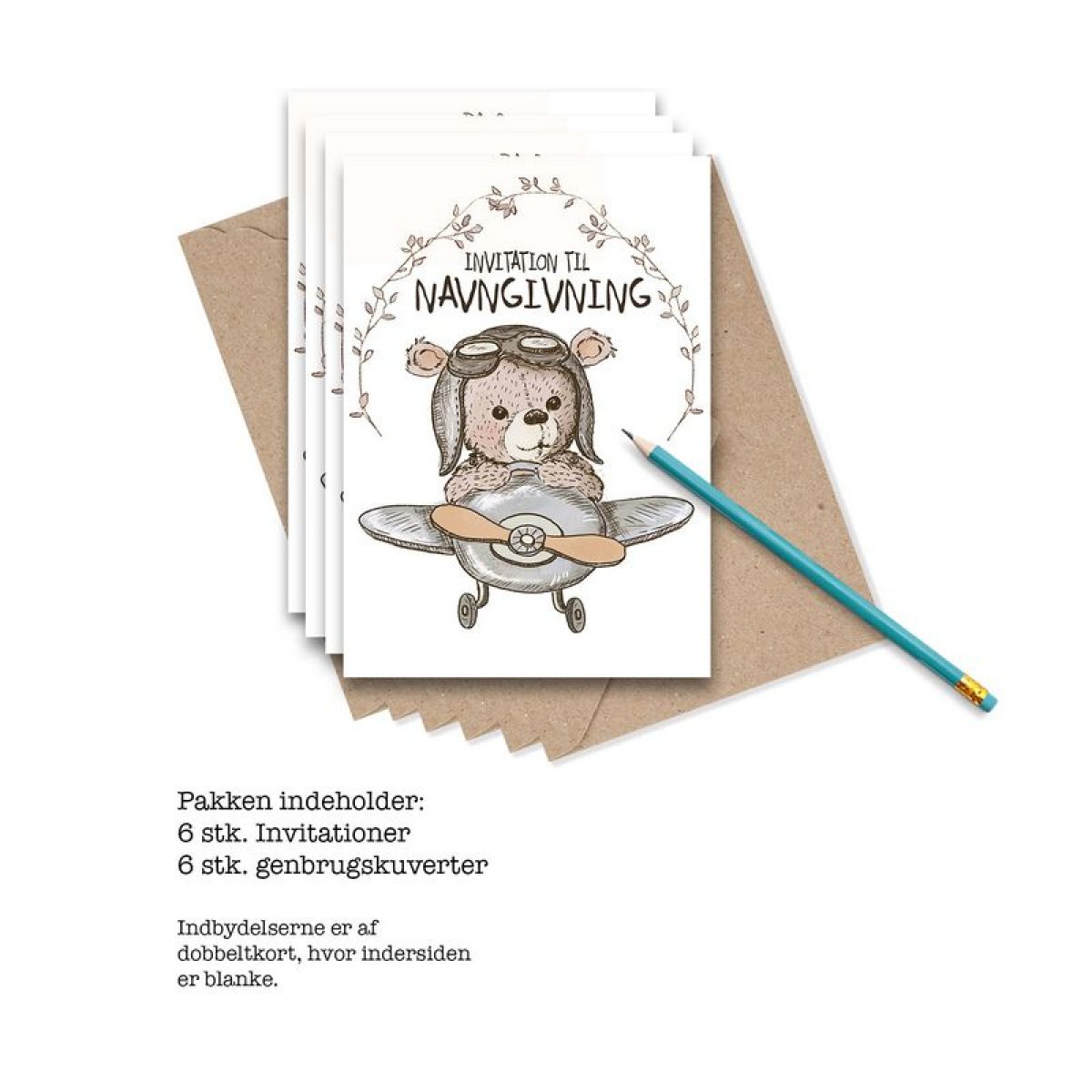 Navngivning Invitationer Dreng Kort | 24T Levering på pynt til enhver ...