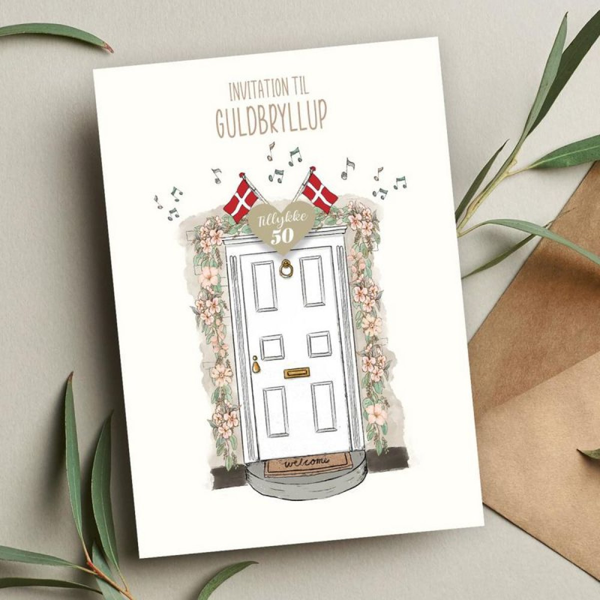 Guldbryllup Invitationer | 24T Levering på pynt til enhver anledning ...