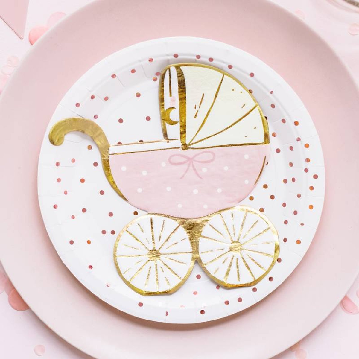 Barnevogn Servietter Lyserød | 24T Levering på pynt til enhver anledning - Luxit.dk