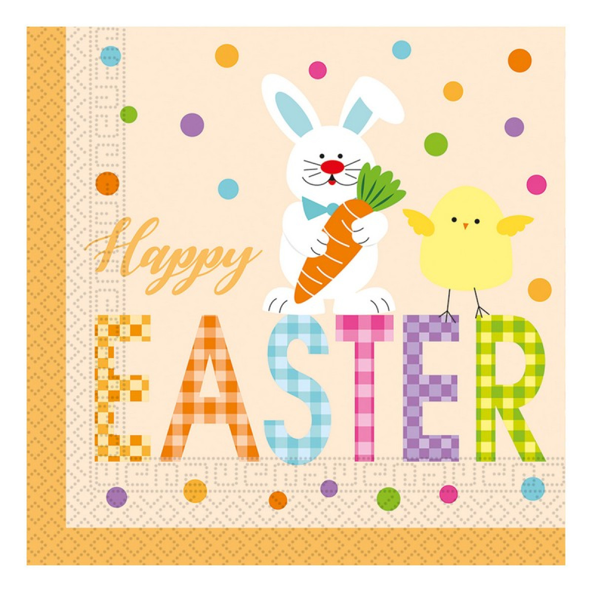 Happy Easter Servietter | 24T Levering på pynt til enhver anledning ...