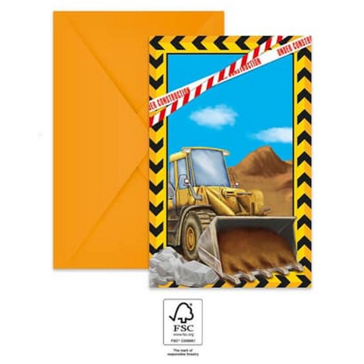 Byggeplads Invitationer | 24T Levering på pynt til enhver anledning ...