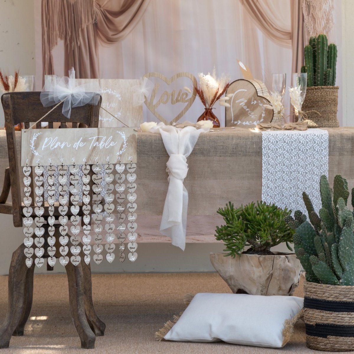 Hjerteformet Træ Bordplan Træ | 24T Levering på pynt til enhver ...