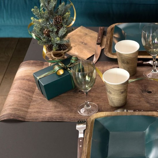 Træ Bordløber | 24T Levering på pynt til enhver anledning - Luxit.dk